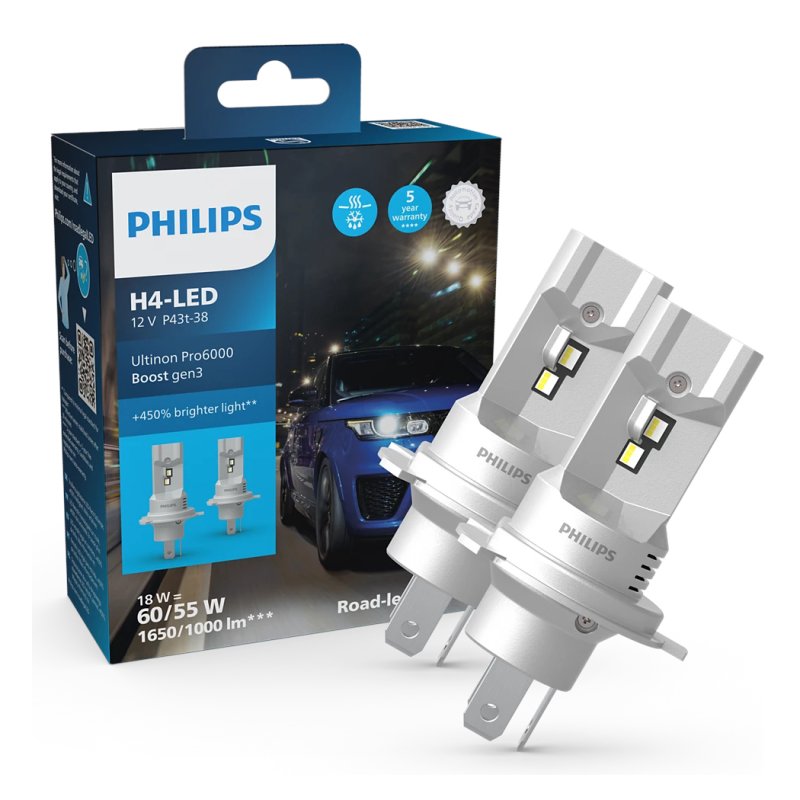 Philips Ultinon Pro6000 Boost Gen3 H4 LED +450% Suzuki Swift (AZ) mit ...