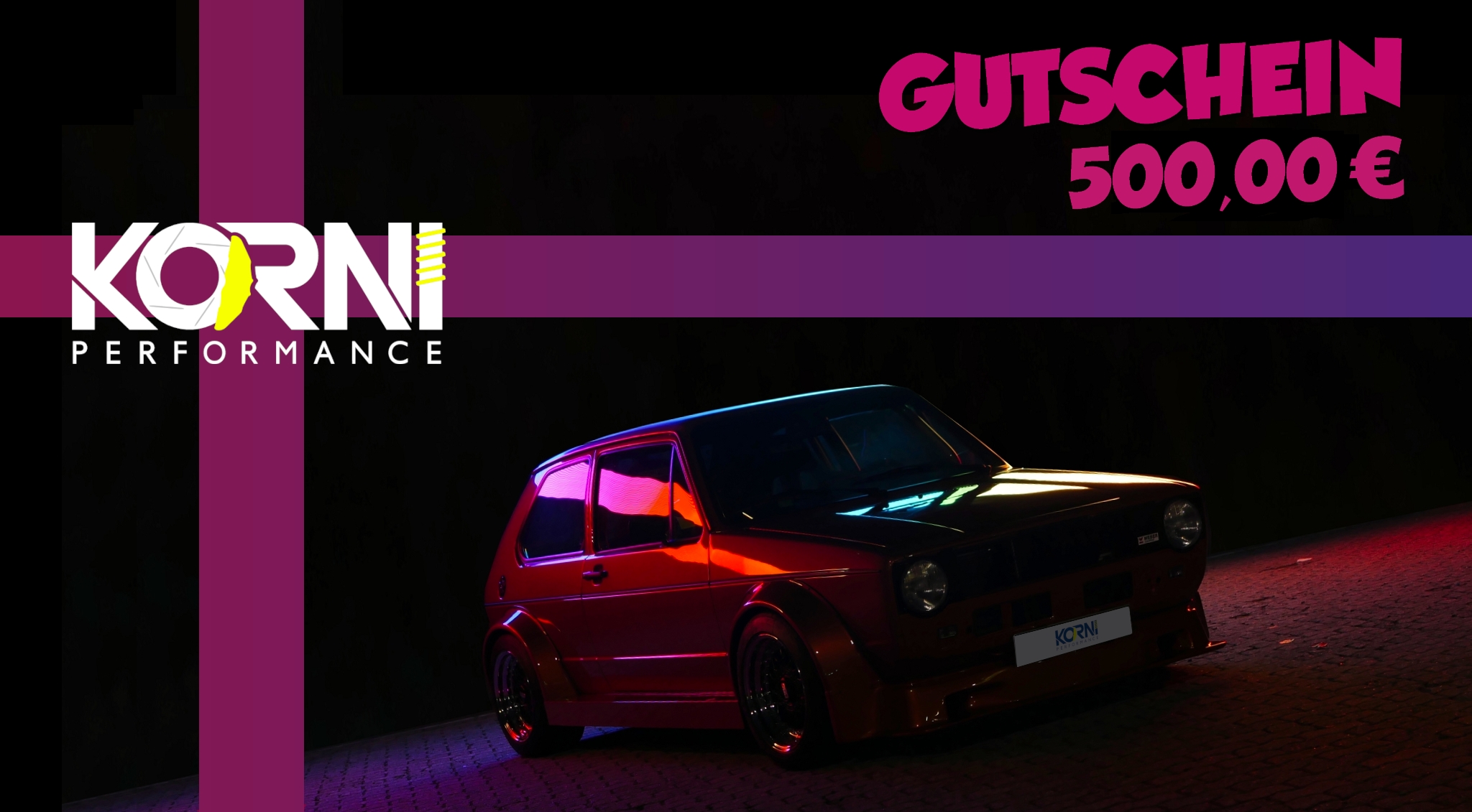 KORNI Geschenkgutschein 500 Euro - Online-Shop | KORNI Performance