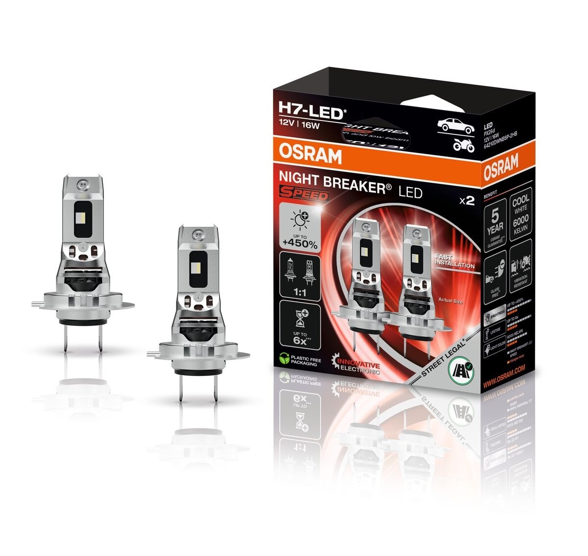 OSRAM H7 LED Night Breaker SPEED +450% Skoda Superb 3 mit Zulassung ...