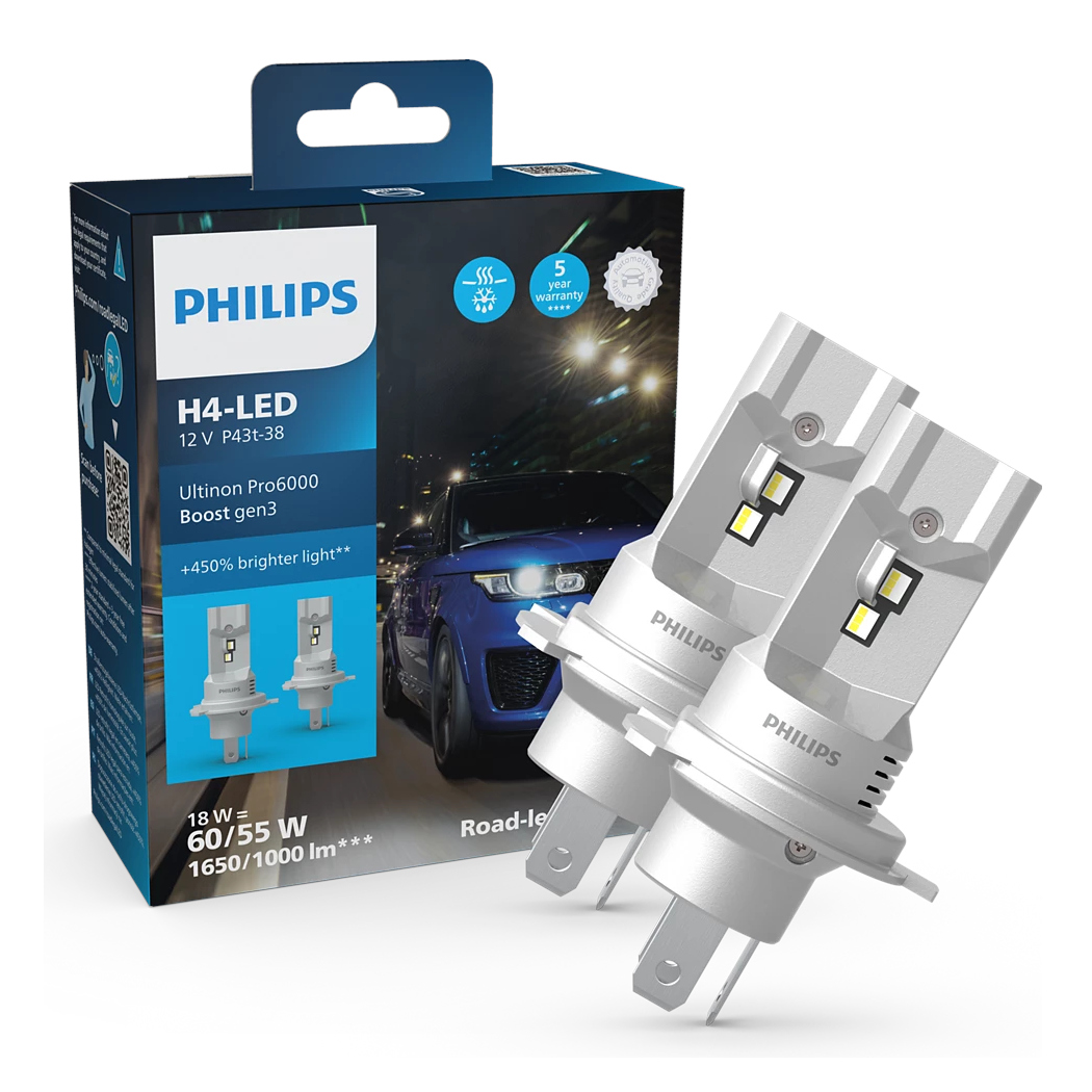Philips Ultinon Pro6000 Boost Gen3 H4 LED +450% Ford Mustang MK2 mit ...