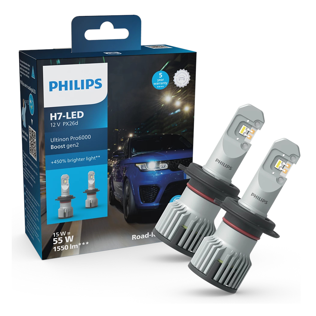 Philips Ultinon Pro6000 Boost Gen2 H7 LED +450% mit Zulassung ...