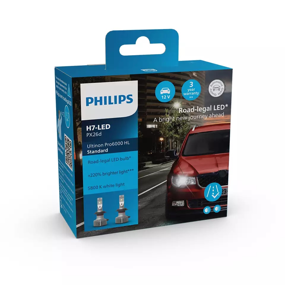 Philips Ultinon Pro6000 H7 LED mit Zulassung 11972U60SX2 - Online-Shop ...
