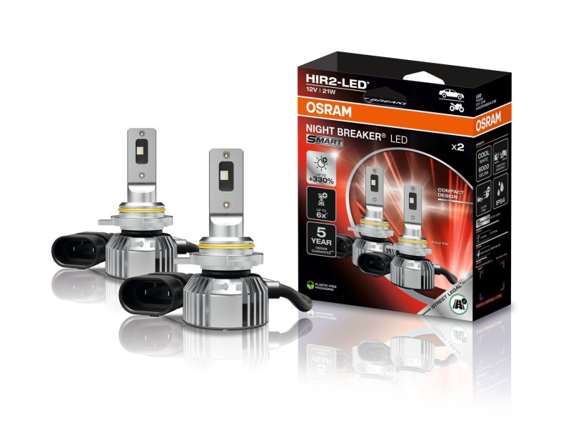 OSRAM HIR2 LED Night Breaker SMART +330% mit Zulassung 9012DWNBSM-2HB ...